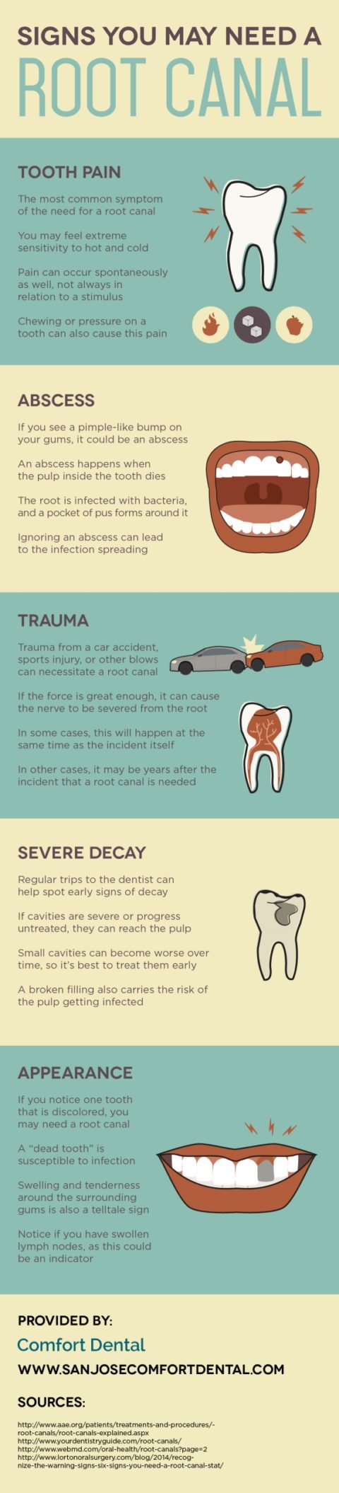 Signs You May Need a Root Canal [INFOGRAPHIC] - Comfort Dental Group